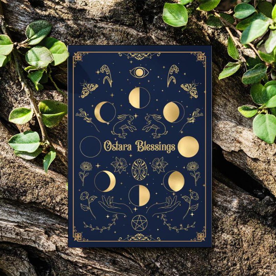 Ostara Greeting Card, Spring Equinox 5x7" Postcard, Oestre Goddess ...