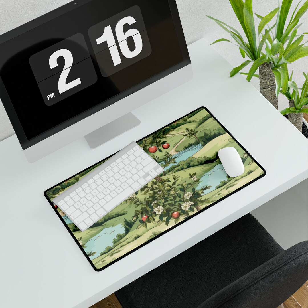 Cottagecore Deskmat Aesthetic Red Apple Vintage Desk Mats Non-slip Base ...