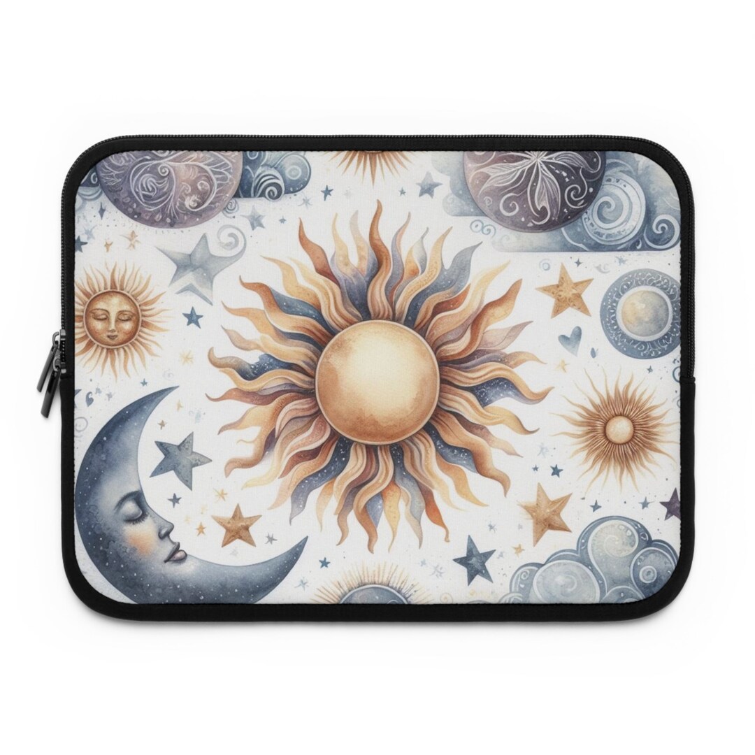 Sun Stars & Moon Laptop Sleeve Celestial Neoprene Case Crescent ...
