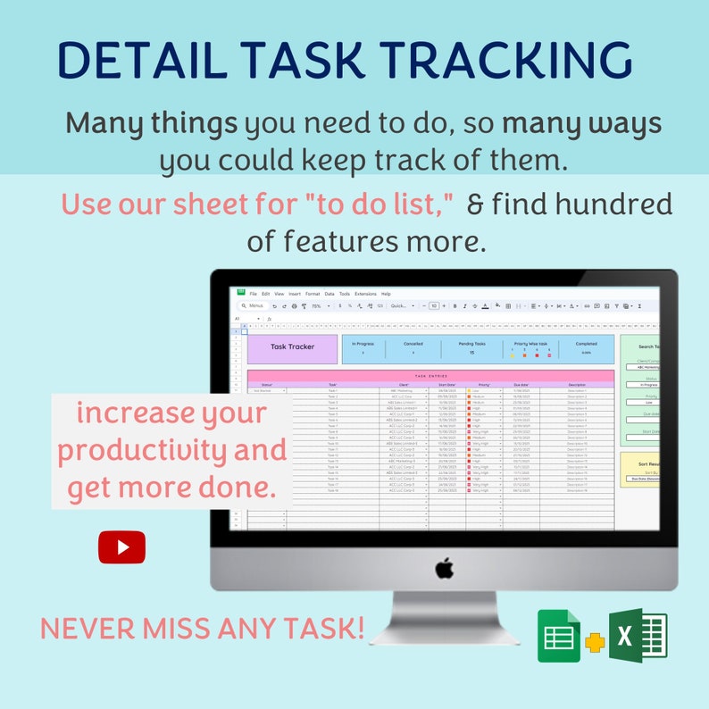 Client Tracker | Client Record Excel | Client Spreadsheet | Excel ...