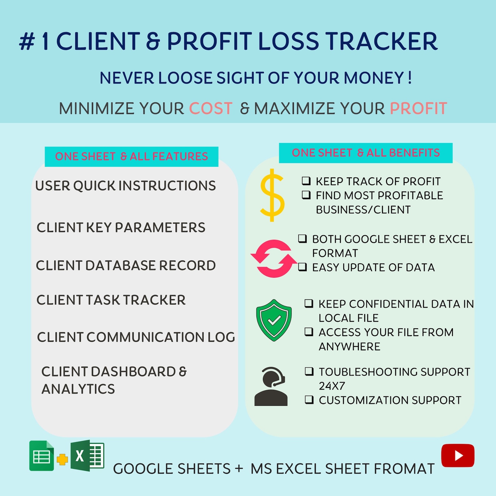 Client Tracker | Client Record Excel | Client Spreadsheet | Excel ...