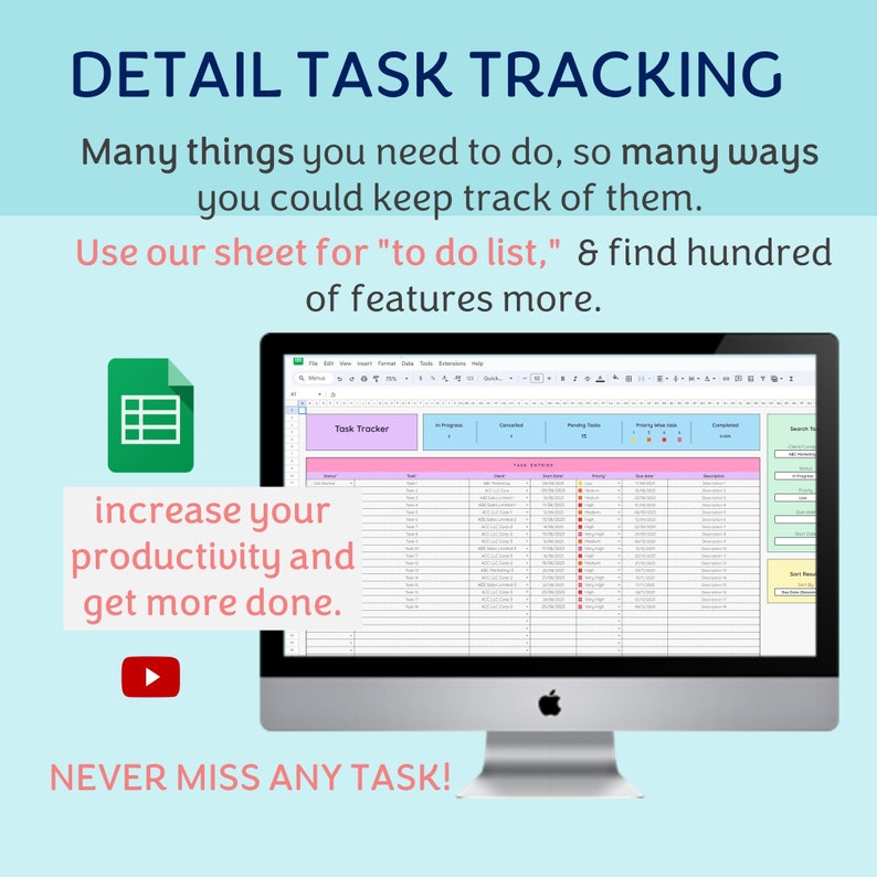 Client Tracker & Management for Small Businesses | CRM Tracker W/ Task ...