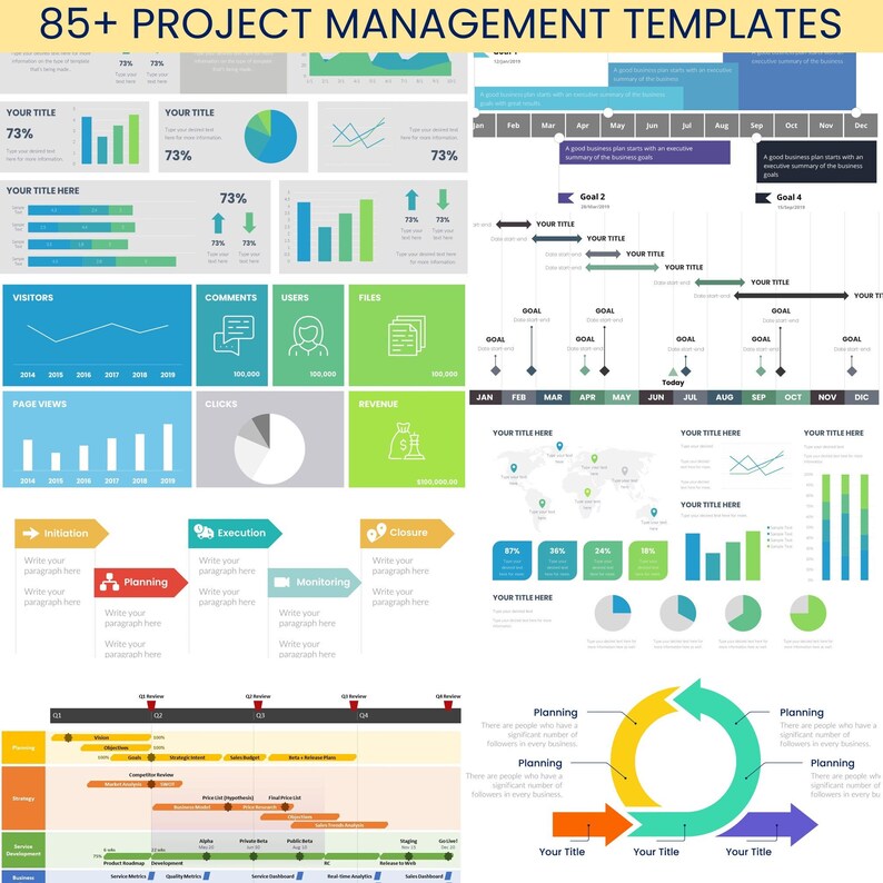 Project Management Template Gantt Chart project Timeline Risk ...