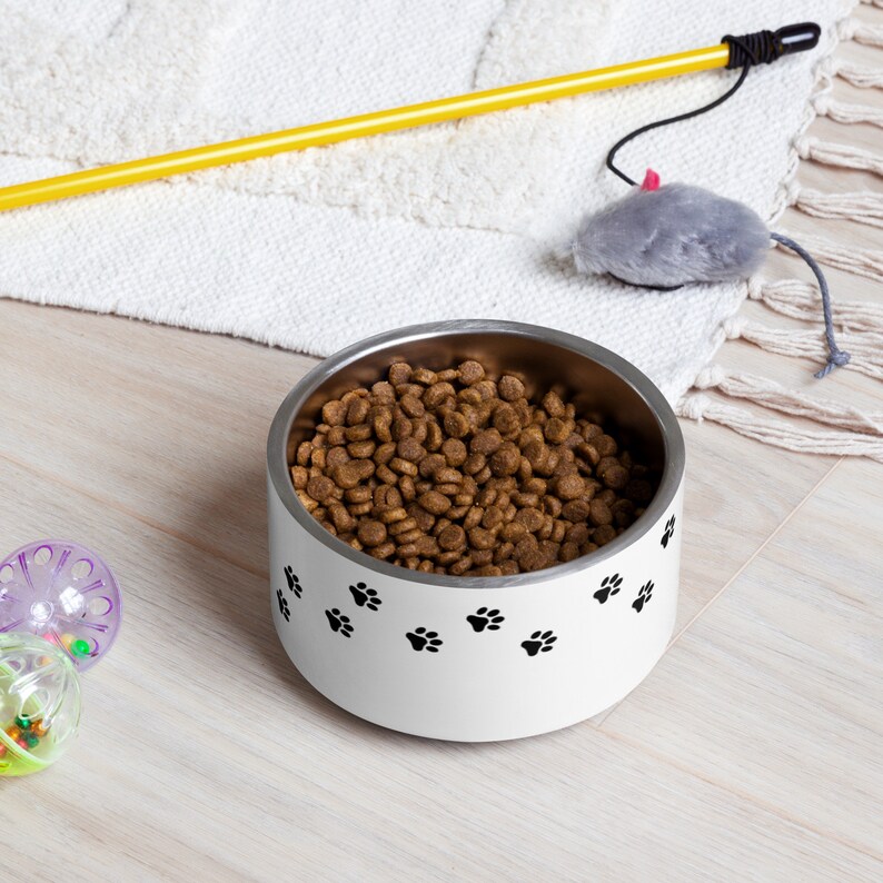 Paw Print Pet Bowl - Etsy