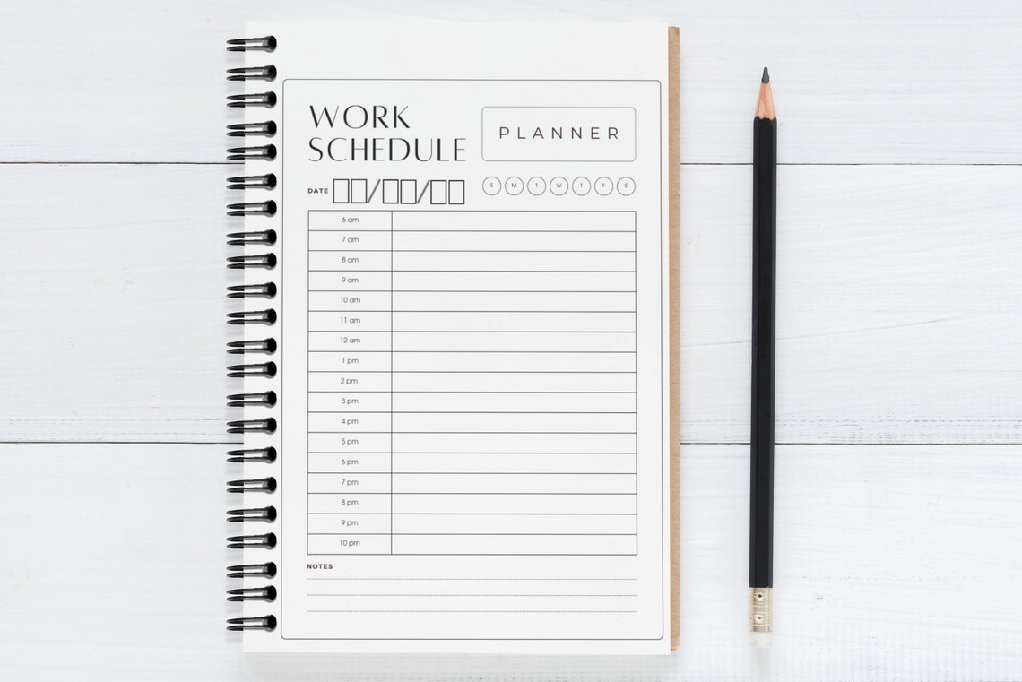 Work Schedule, Instant Download, Printable, Daily Planner, To-do List ...