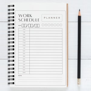 Work Schedule, Instant Download, Printable, Daily Planner, To-do List ...