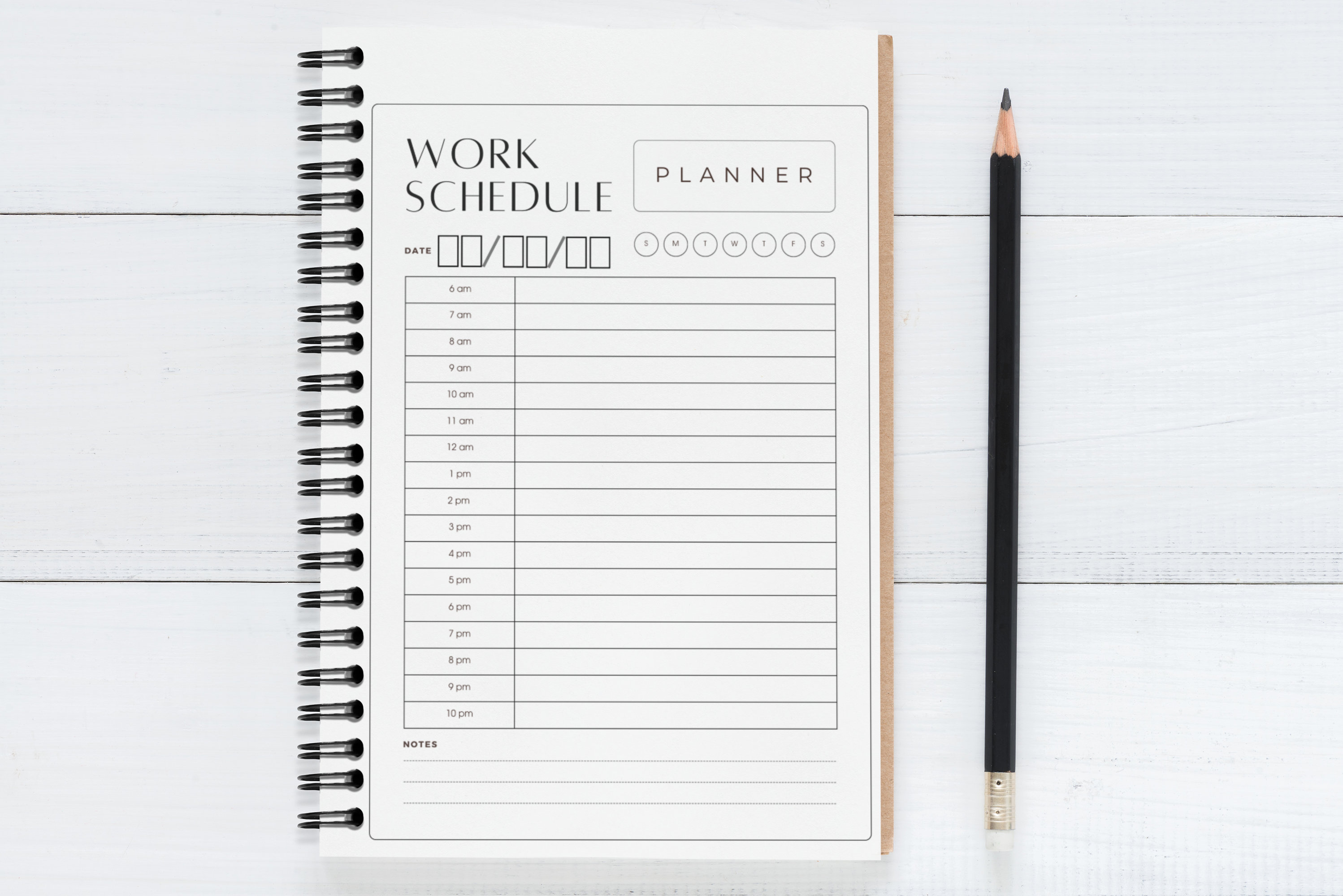Work Schedule, Instant Download, Printable, Daily Planner, To-do List ...