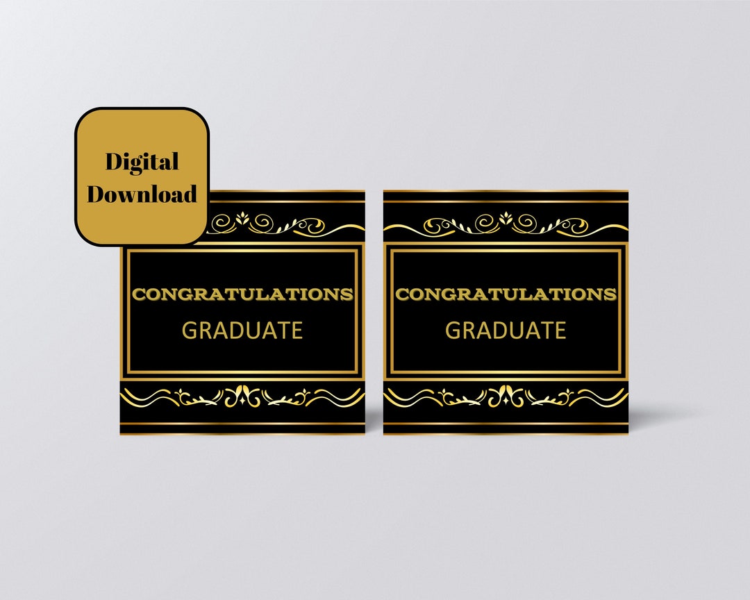 Elegant Graduation Card Digital Graduation Card Graduation Greeting Congratulations Graduate ...