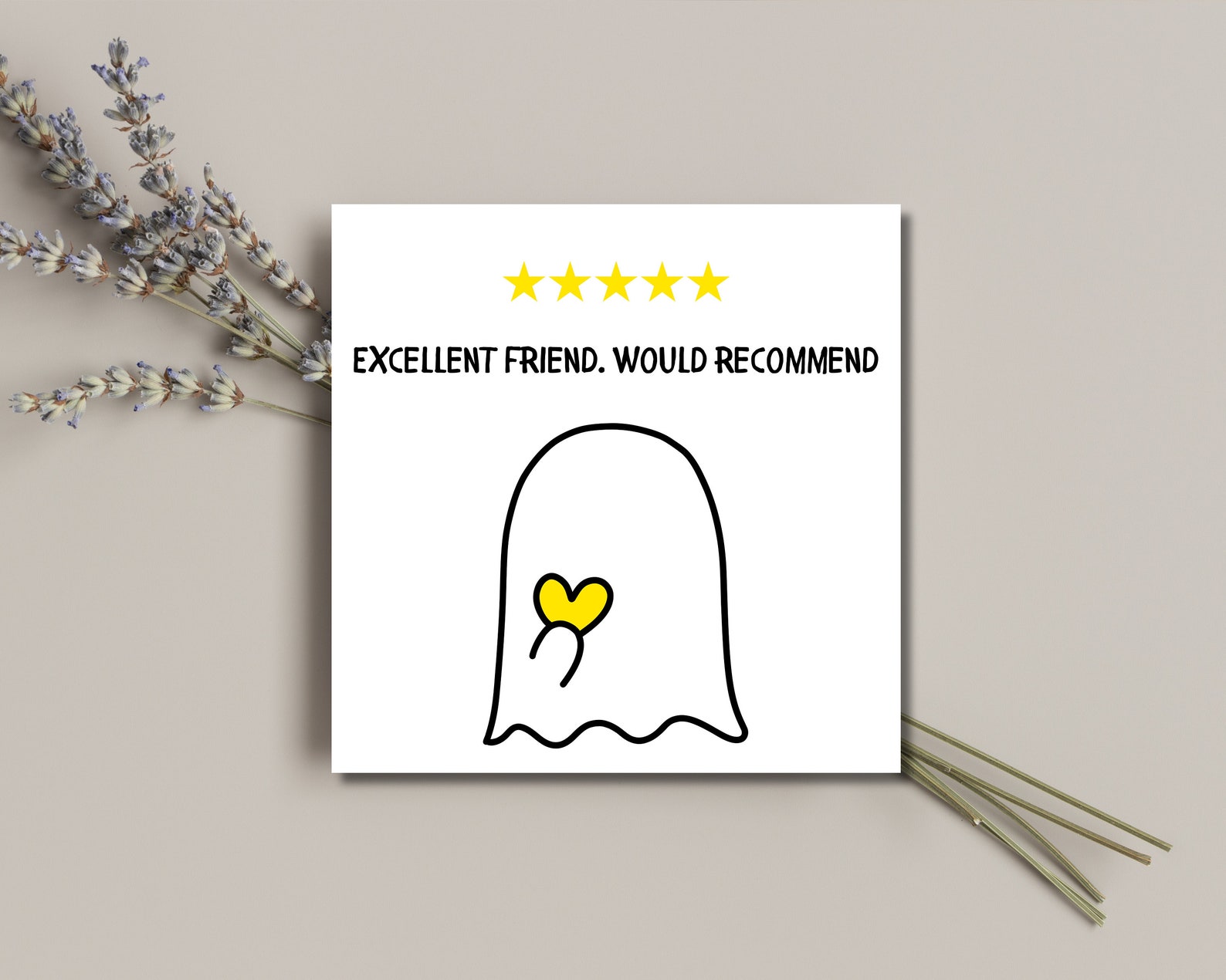 Funny Friend Card | 5 Star Rating Card | Card for Friend, Friend ...