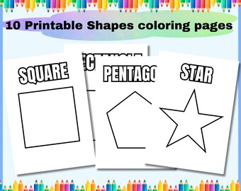 11 Printable Shapes Coloring Pages Shapes Activity Worksheets for Kids ...