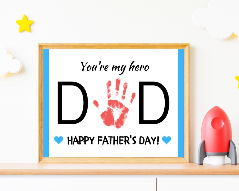 Father's Day Printable Fathers Day Handprint Art Fathers Day Art Bundle ...