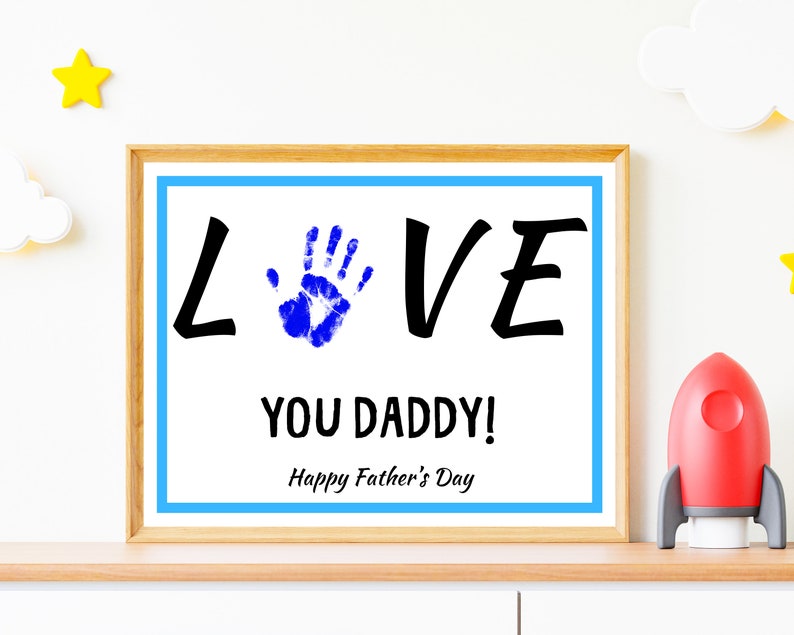 Father's Day Printable Fathers Day Handprint Art Fathers Day Art Bundle ...