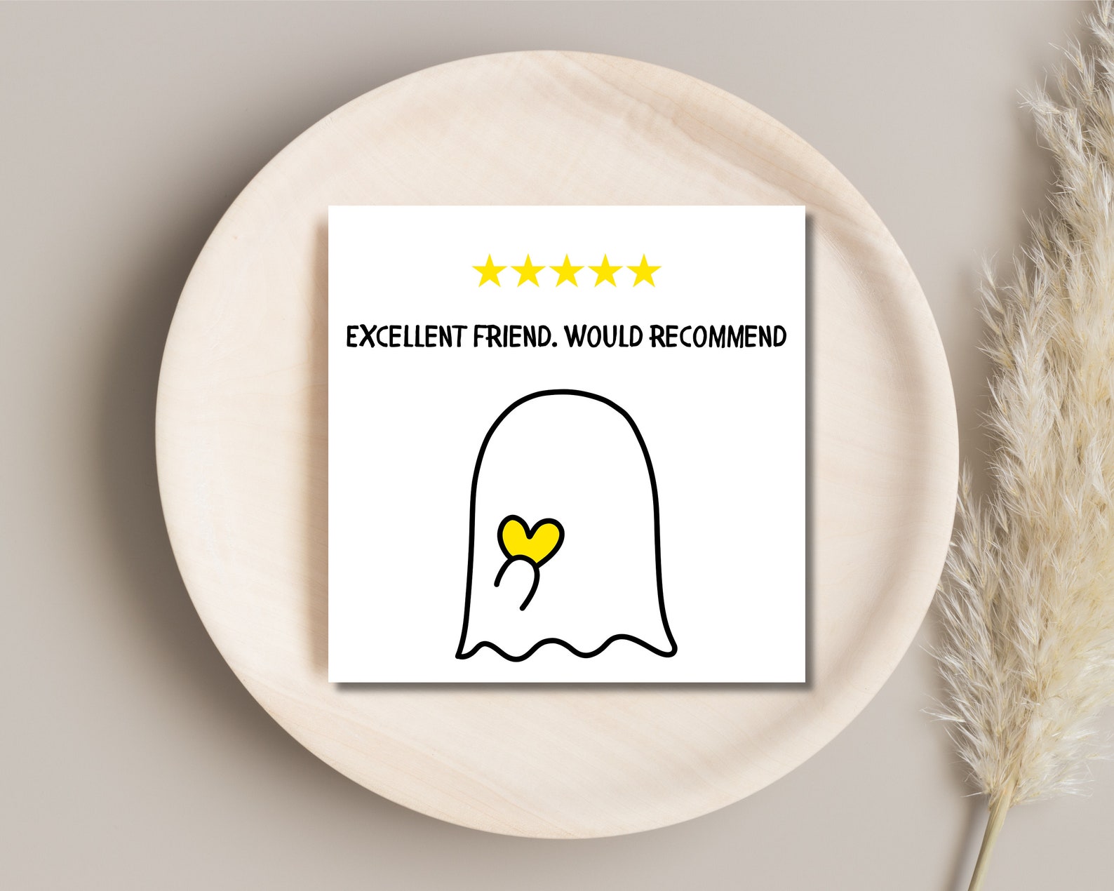Funny Friend Card | 5 Star Rating Card | Card for Friend, Friend ...