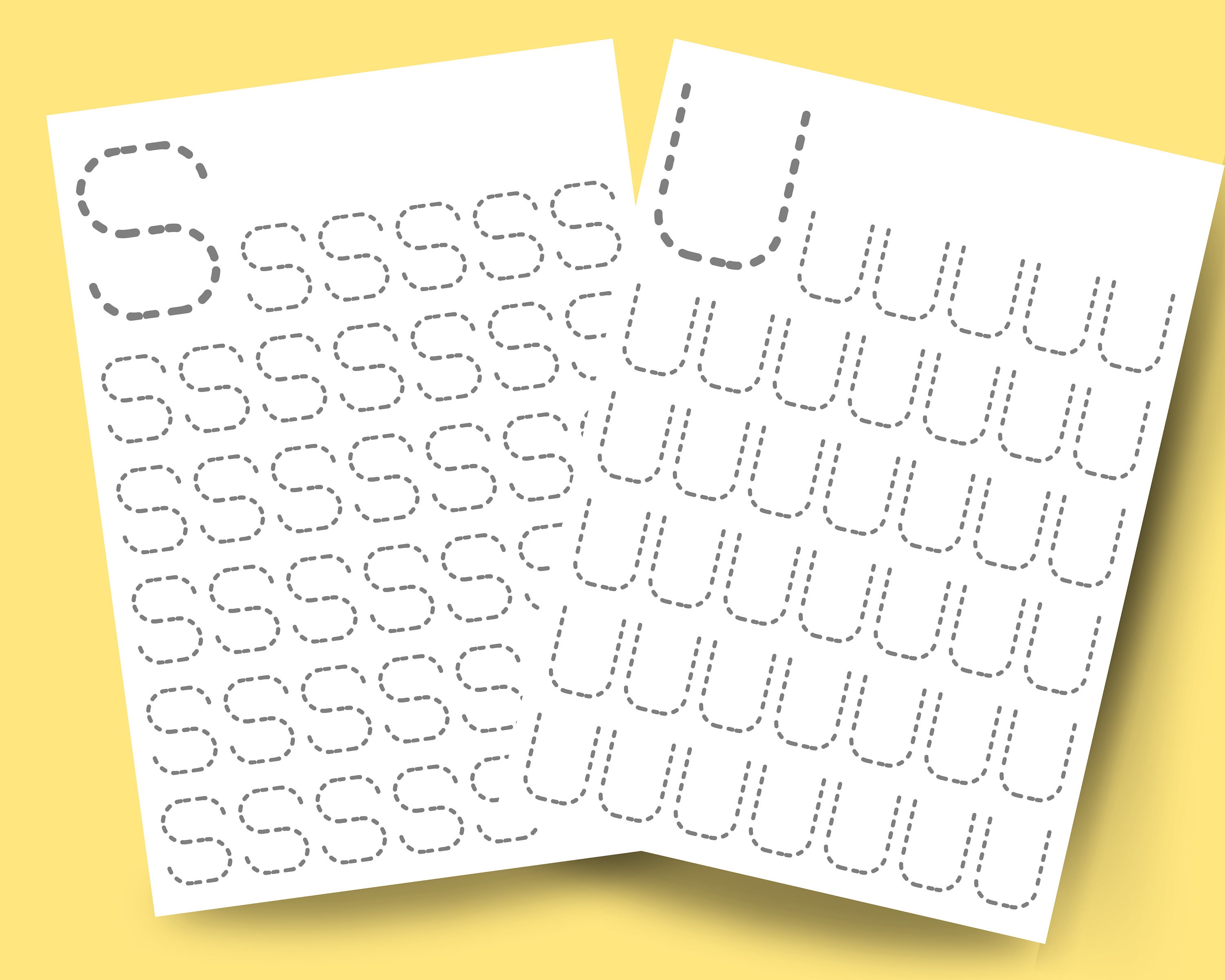 26 Printable Uppercase Alphabet Tracing Worksheets/ Preschool ...