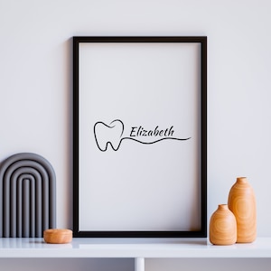 Personalized Tooth Outline SVG: Dentist Design (digital Download) - Etsy