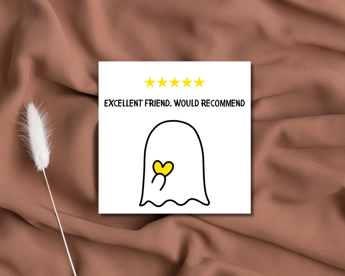 Funny Friend Card 5 Star Rating Card Card for Friend, Friend Birthday ...