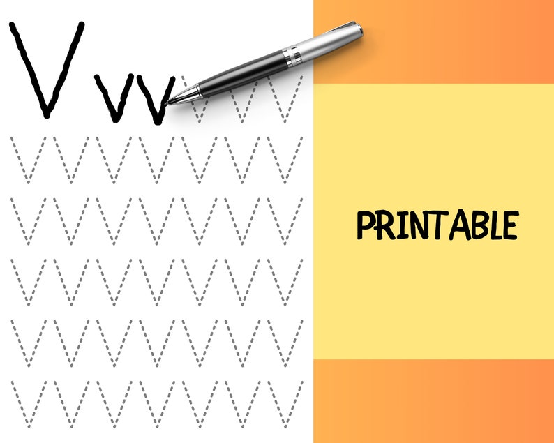 26 Printable Uppercase Alphabet Tracing Worksheets/ Preschool ...