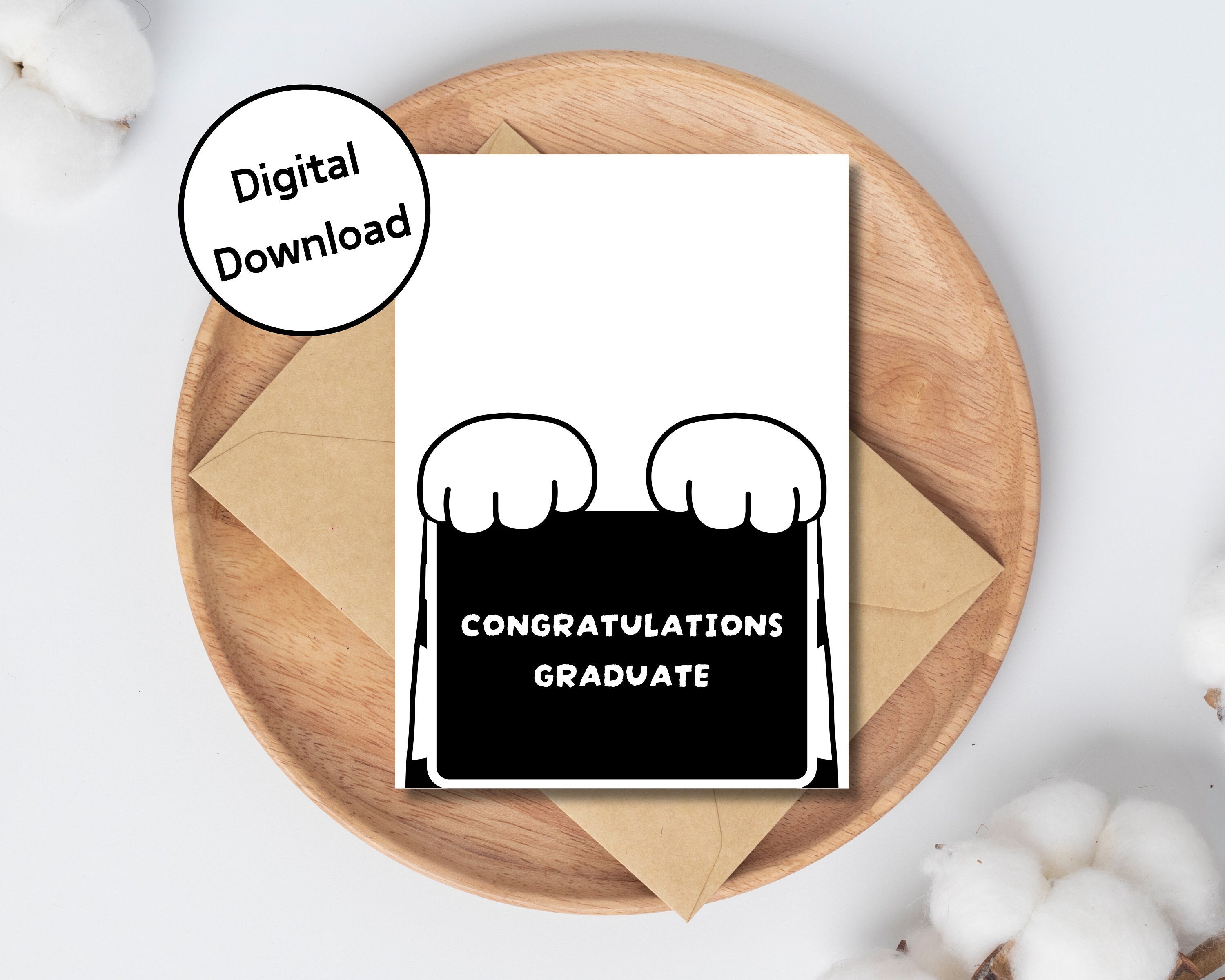 Cute Graduation Card | Happy Graduation Card | Cat Cards | Achievement ...