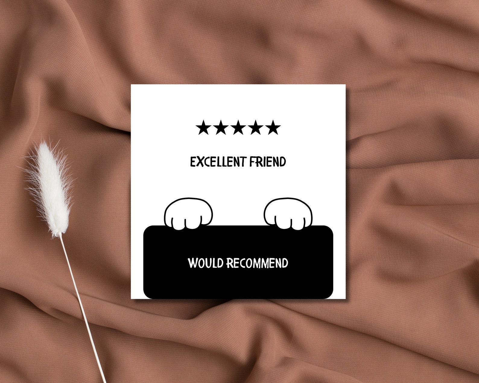 Funny Friend Card 5 Star Rating Card Card for Friend, Friend Birthday ...