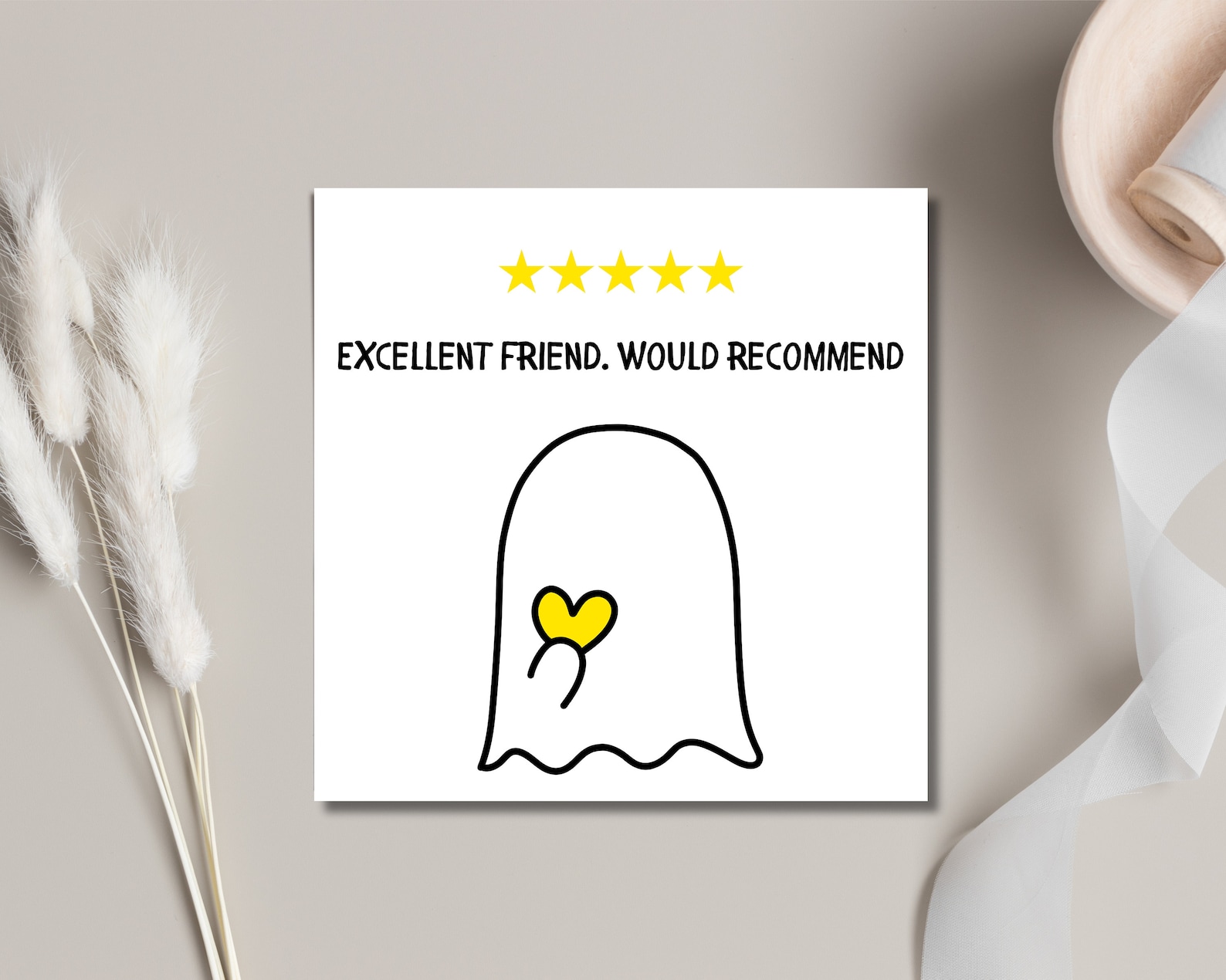 Funny Friend Card | 5 Star Rating Card | Card for Friend, Friend ...