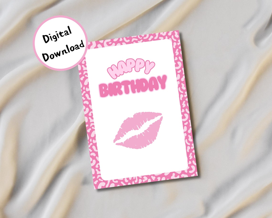 Leopard Card, Pink Birthday Card, Birthday Greetings, Happy Birthday ...