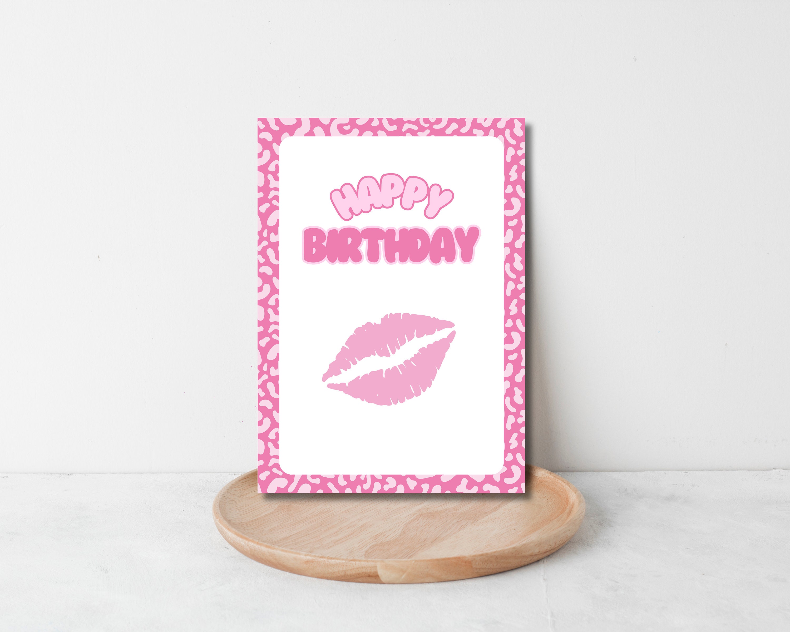Leopard Card, Pink Birthday Card, Birthday Greetings, Happy Birthday ...