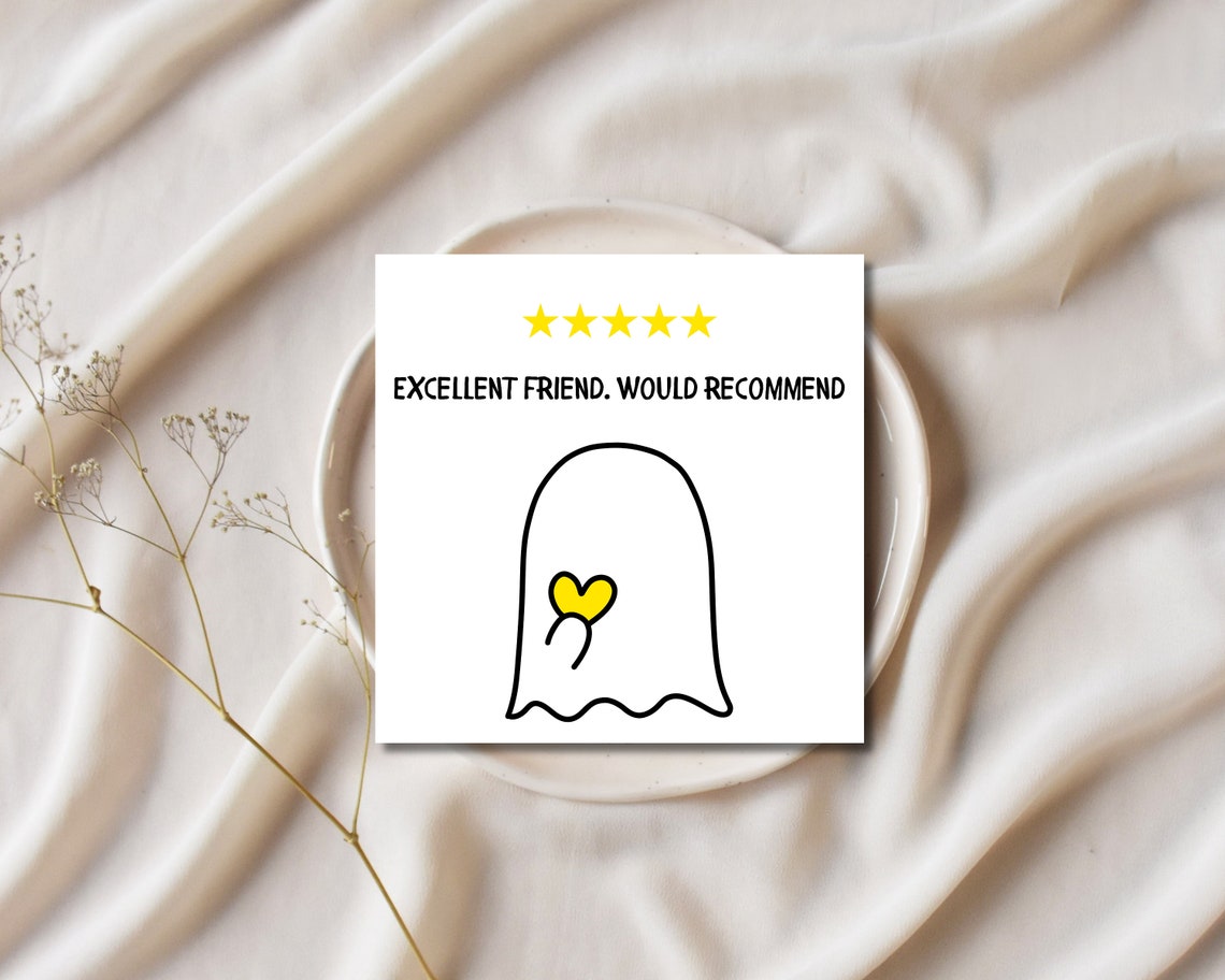 Funny Friend Card 5 Star Rating Card Card for Friend, Friend Birthday ...