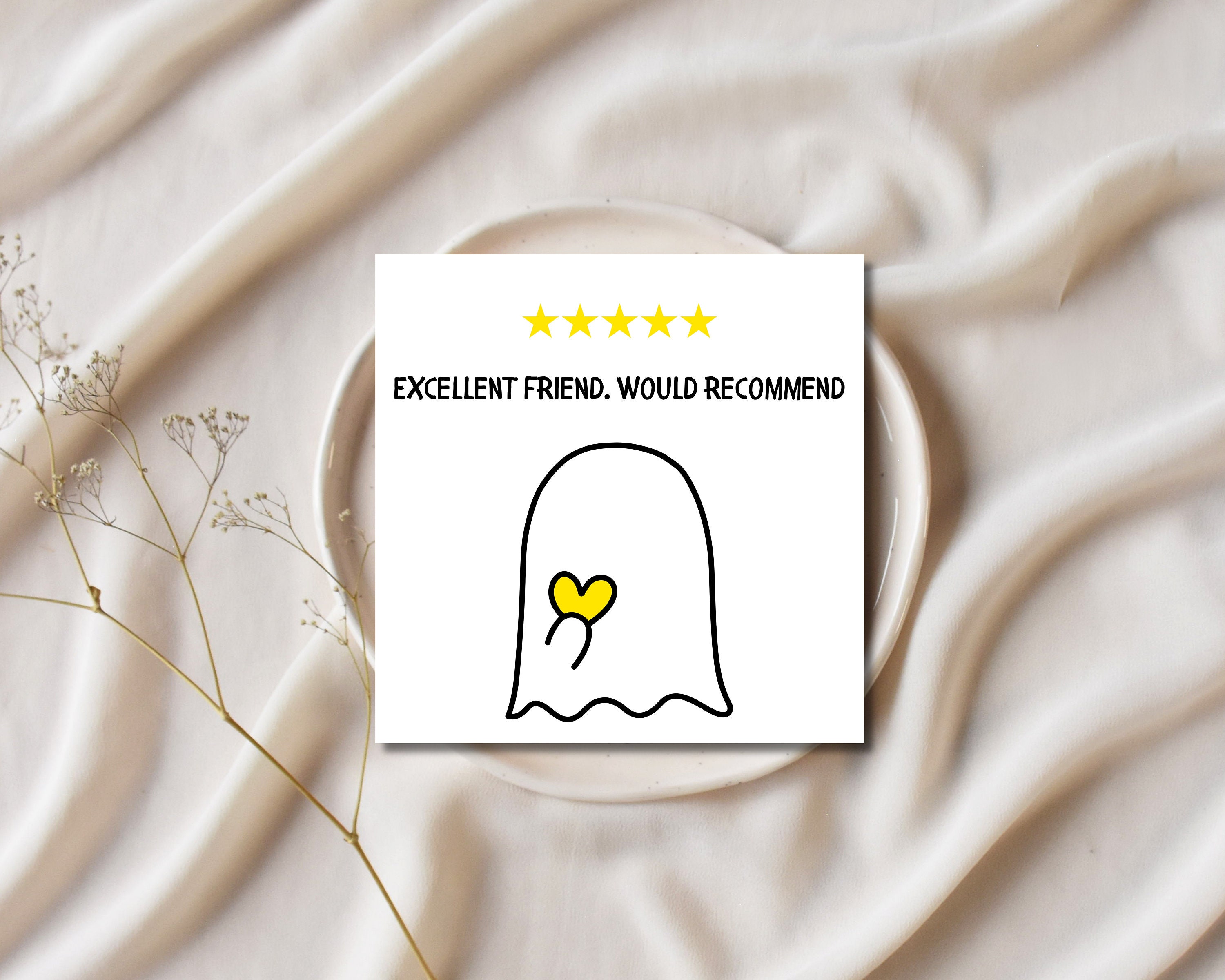 Funny Friend Card | 5 Star Rating Card | Card for Friend, Friend ...