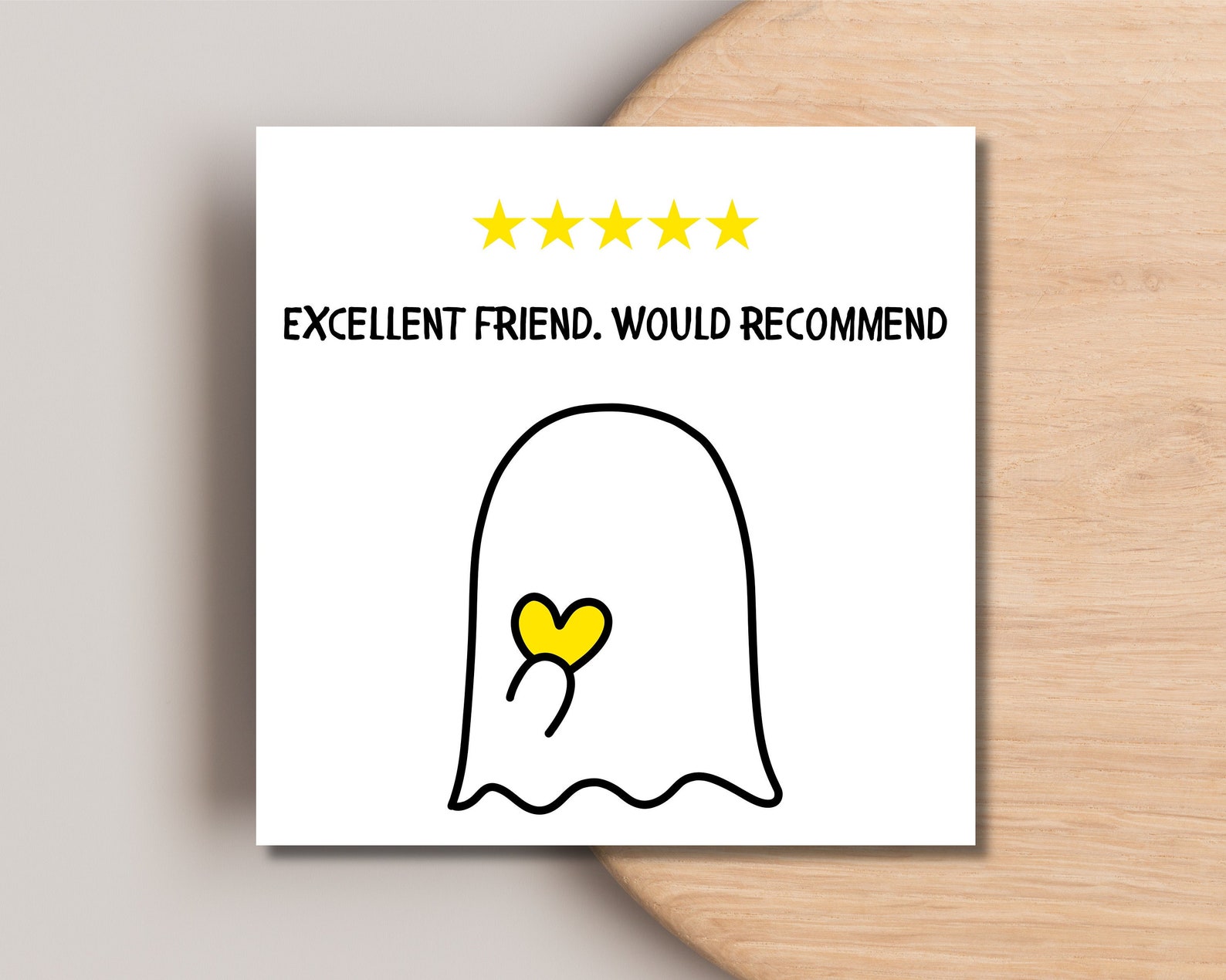Funny Friend Card | 5 Star Rating Card | Card for Friend, Friend ...