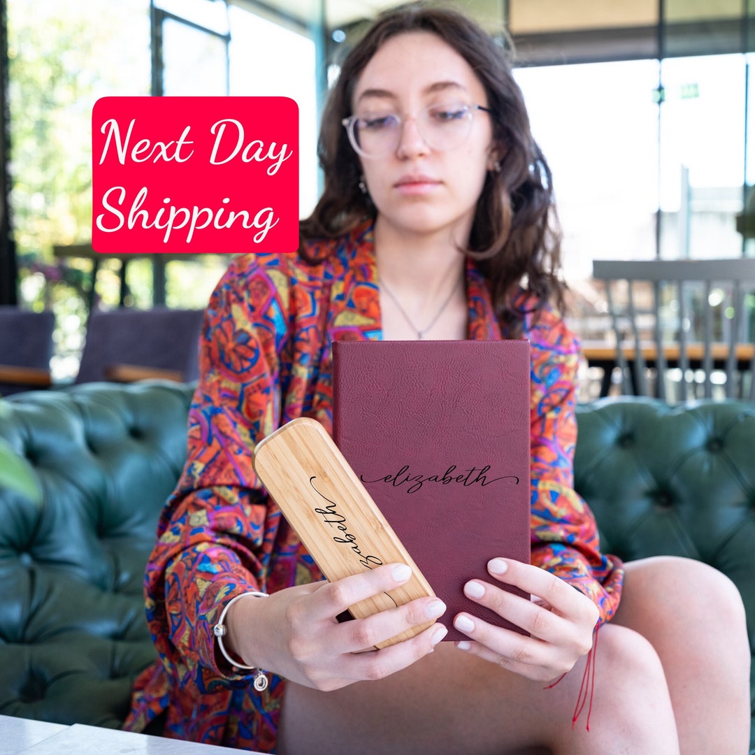 Custom Leather Gift Set, Personalized Journal With Pen, Appreciation ...