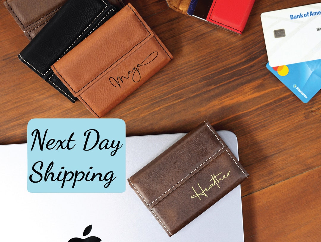 Customized Business Card Holder, Monogrammed Business Card Holder ...