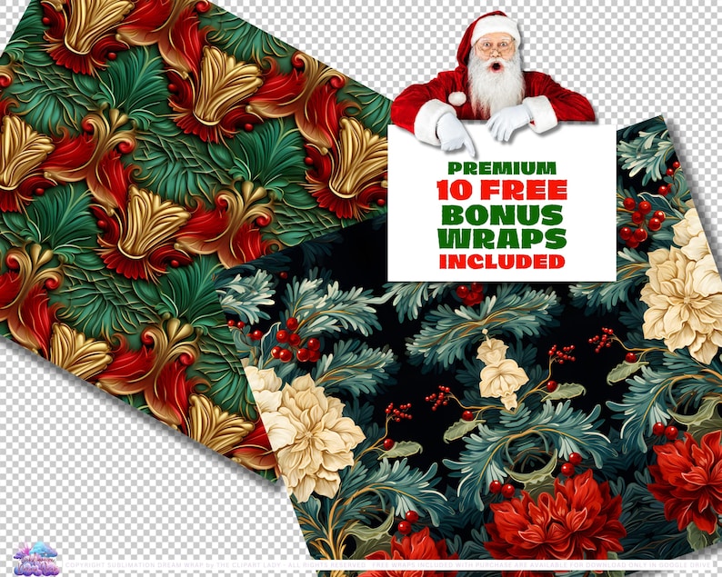 3D Candy Stripe RED Tumbler Wrap Sublimation Skinny 20oz Holiday ...