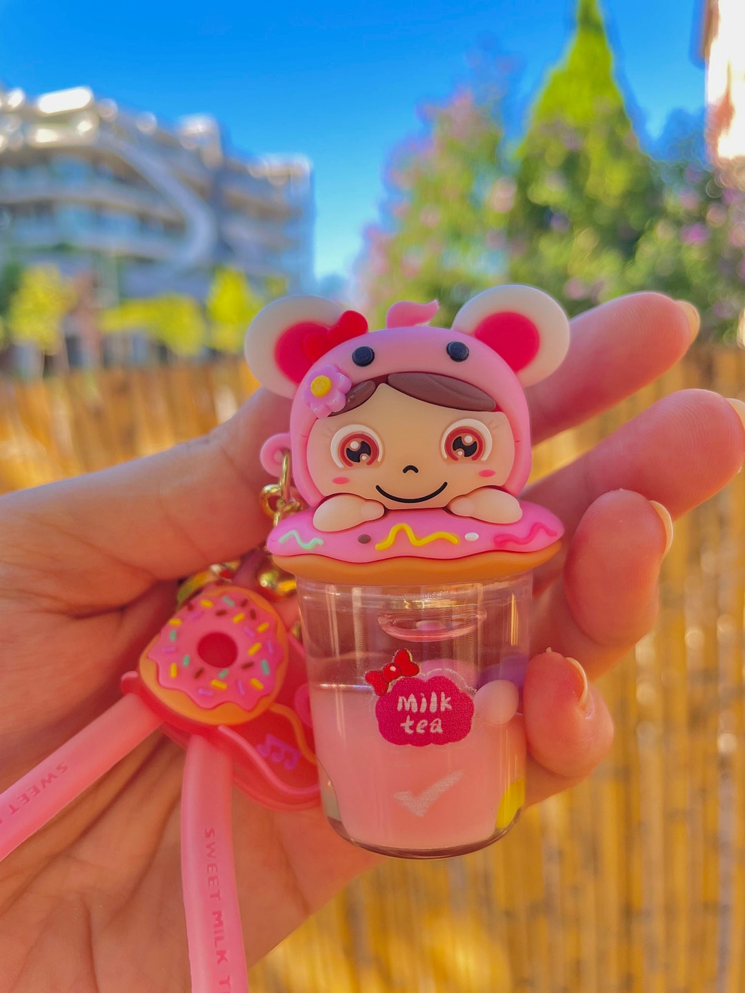 Boba Keychain Liquid Keychainchristmas Gift Kawaii - Etsy