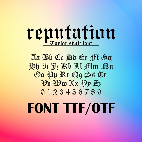 Reputation Font - Etsy
