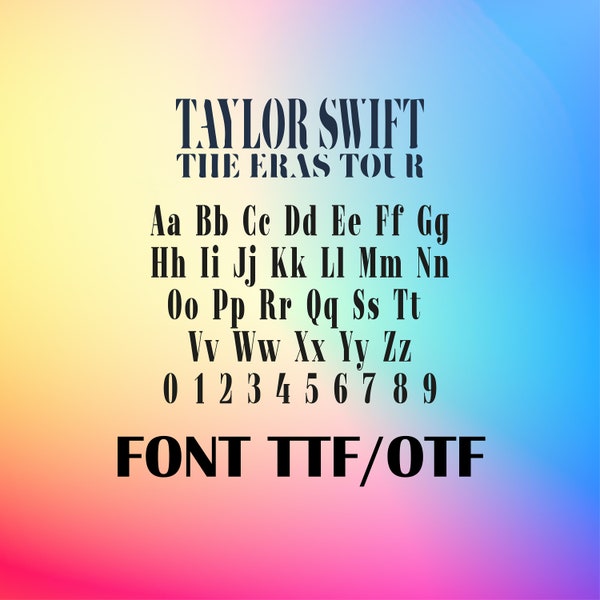 The Eras Tour Font Svg - Etsy Australia