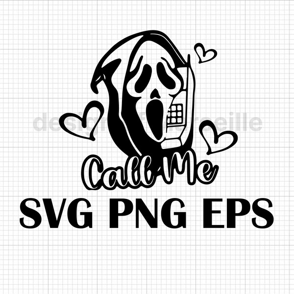 Call Me Svg Ghostface - Etsy