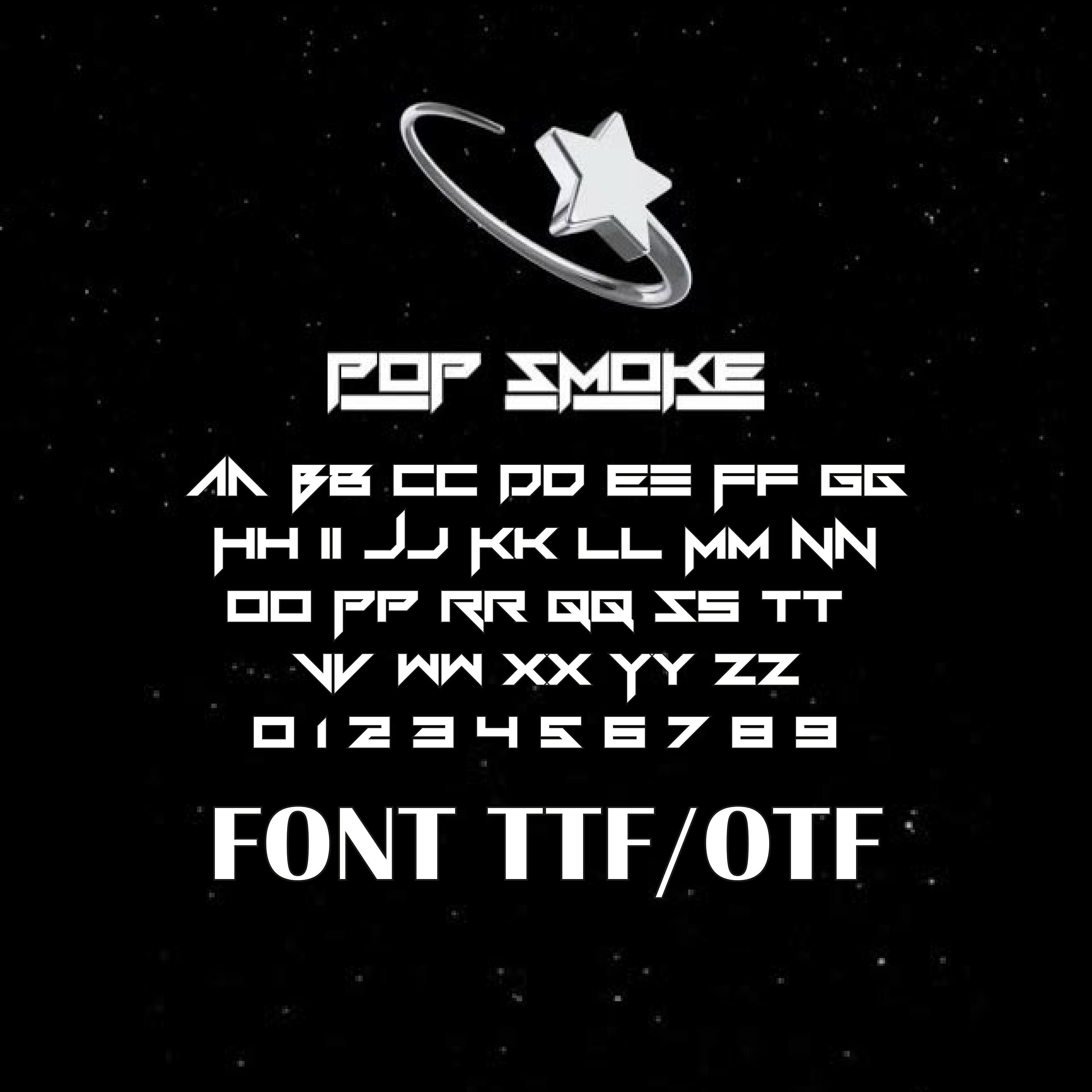 Pop Smoke Font Ttf Otf - Etsy