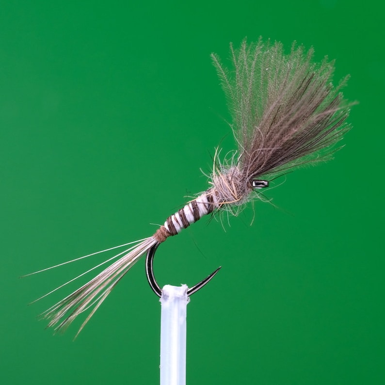 Natural Stripped Peacock Quill CDC Mayfly Emerger Fly Fishing Trout Dry ...