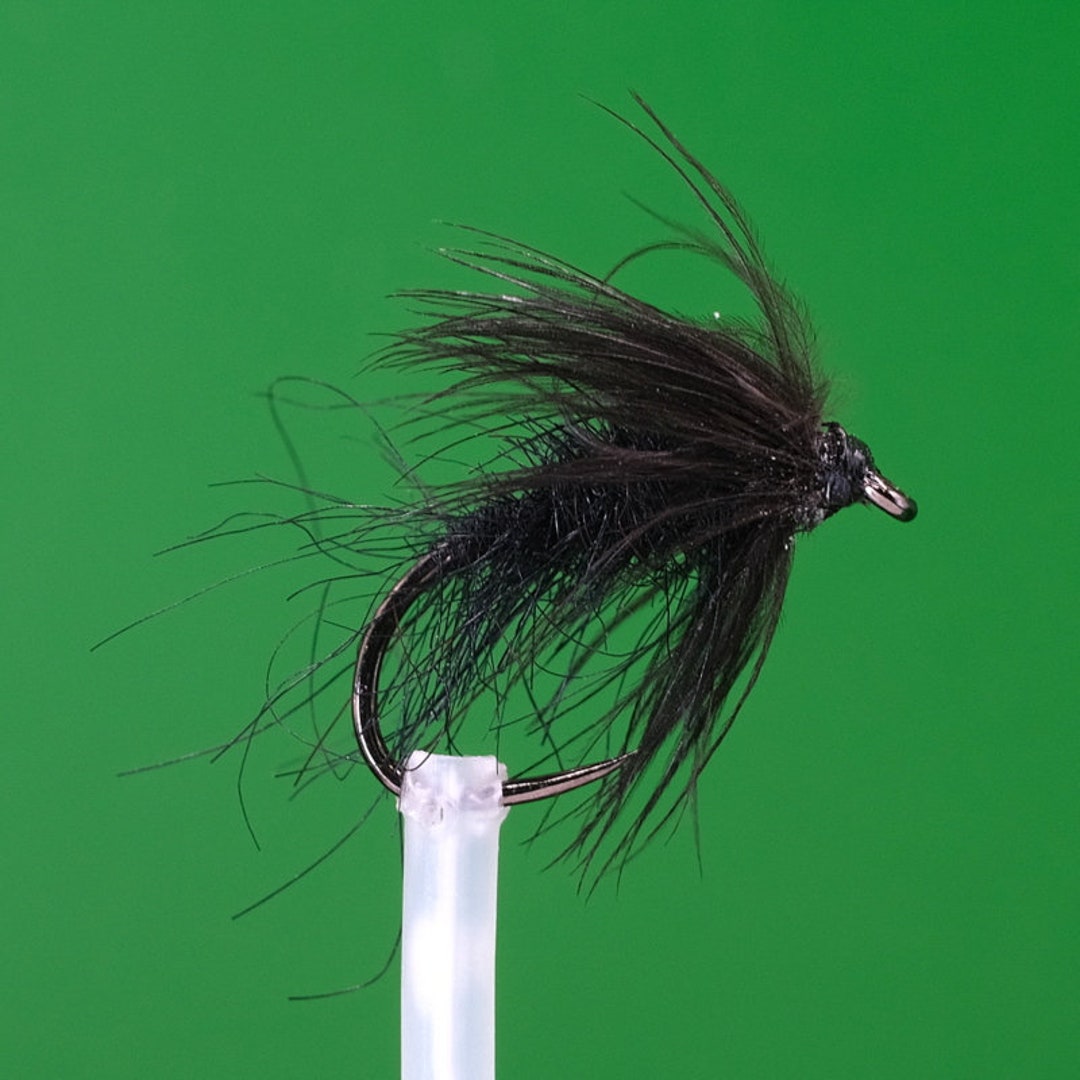 Black Spider Size 14BL Barbless Classic Fly Fishing Wet Flies - Etsy