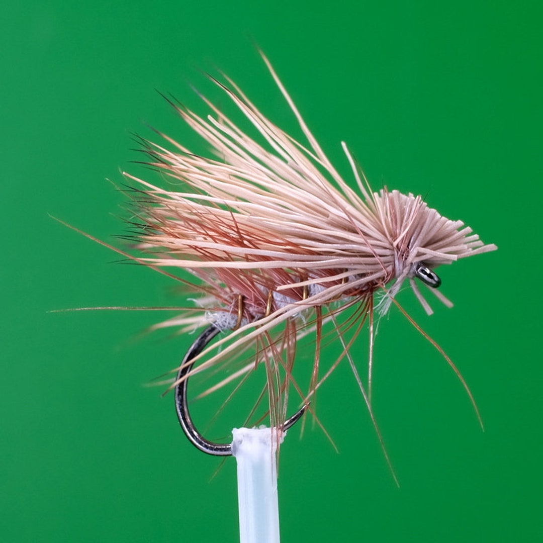 Elk Hair Caddis Grey Sedges Size 12BL 14BL Barbless Fly Fishing Trout ...