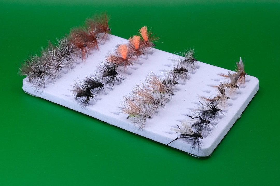 Dry Flies All Round Set X24 Fly Fishing Barbless Trout Grayling Flies ...