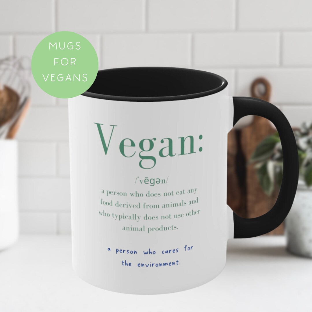 Definition of a Vegan Mug 2, Mug for Vegans, Team Herbivore Gifts for ...