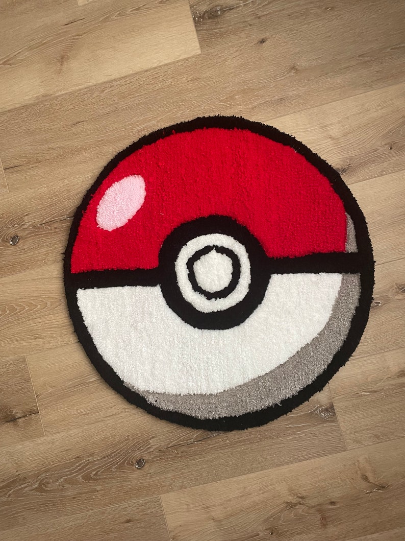 Pokemon Pokeball Tufted Rug Handmade - Etsy