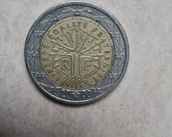 RARE 2 Euro Coin From France 2000 - Etsy