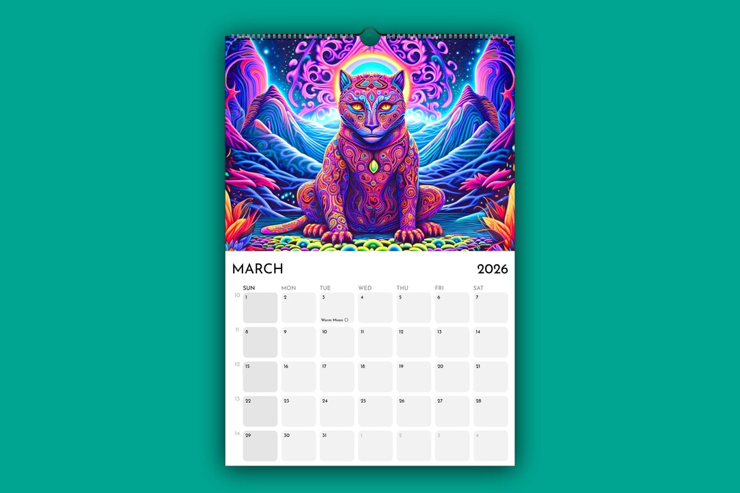 Astral Animals - Unique 2026 Wall Calendar - Etsy