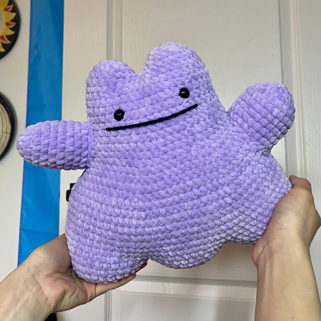 Ditto Crochet Plushie Pokémon Amigurumi Ditto Stuffed - Etsy