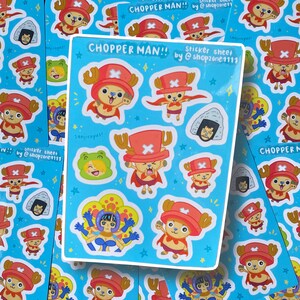 Chopper Man Sticker Sheet - OP Pirate Anime Stickers - Etsy