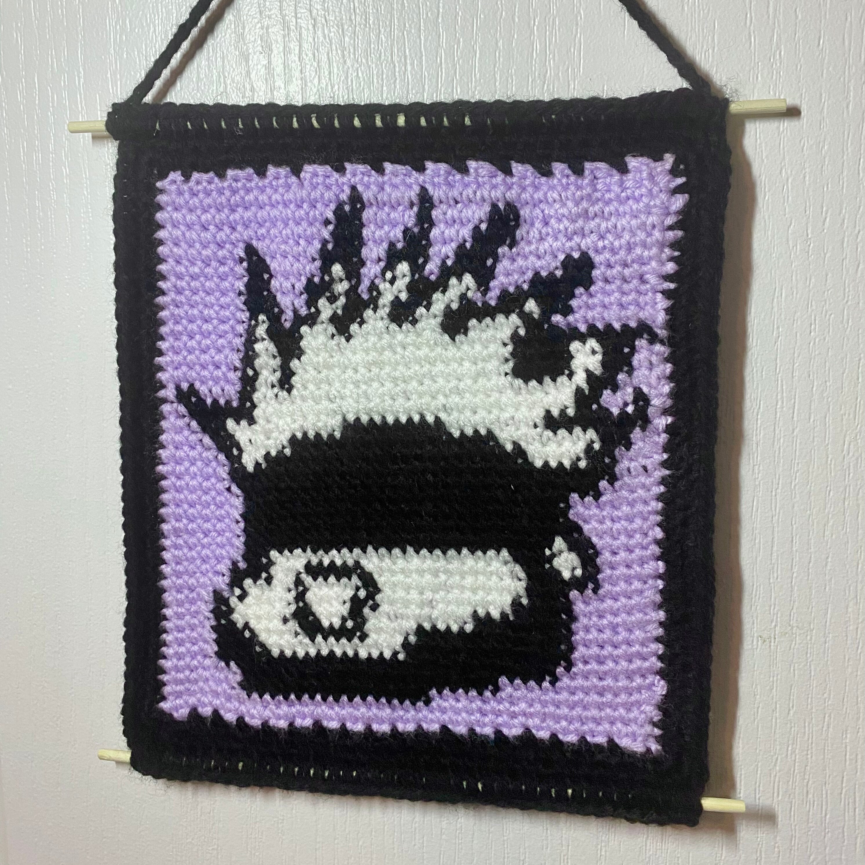 Gojo Satoru Crochet Tapestry - Etsy