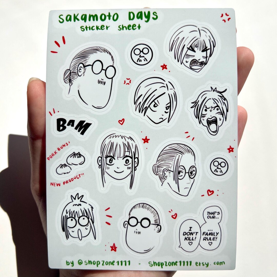 Sakamoto Days Sticker Sheet - Anime Stickers - Etsy
