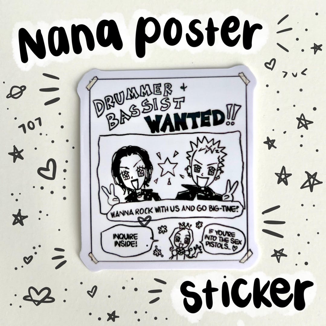 Nana Blast Poster Sticker - Nana Osaki, Hachi & Nobu From Nana - Anime ...